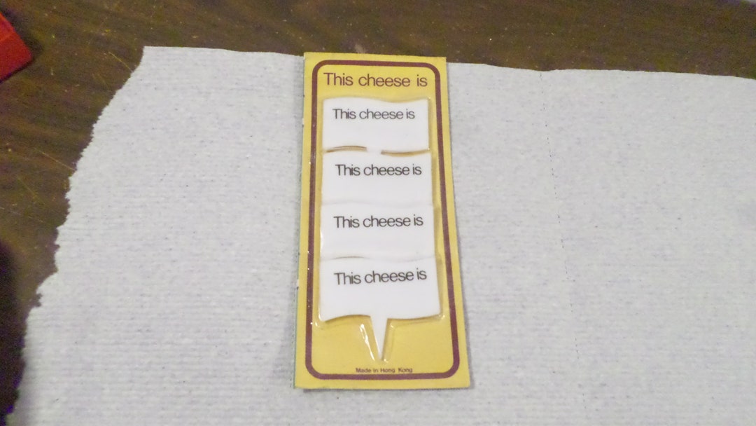 NOS Cheese Markers Made Hong Kong Cheese Place Card - Etsy