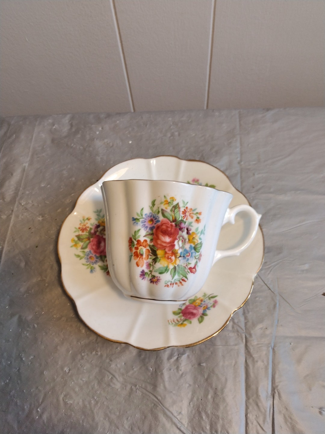 Royal Stuart Spencer Stevenson England Floral Tea Cup & Saucer - Etsy