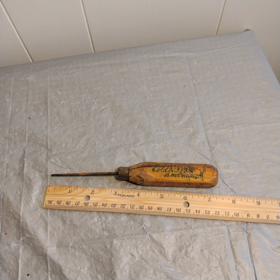 Vintage Advertising Ice Pick, Dependable Ice Service Pick With Wood ...
