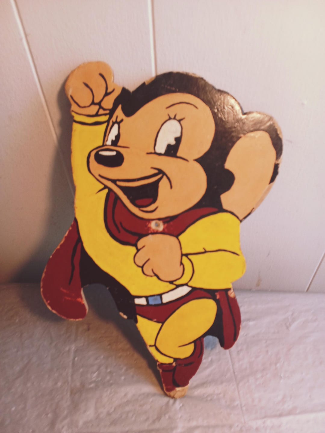Vintage Cardboard Mighty Mouse Plaque - Etsy