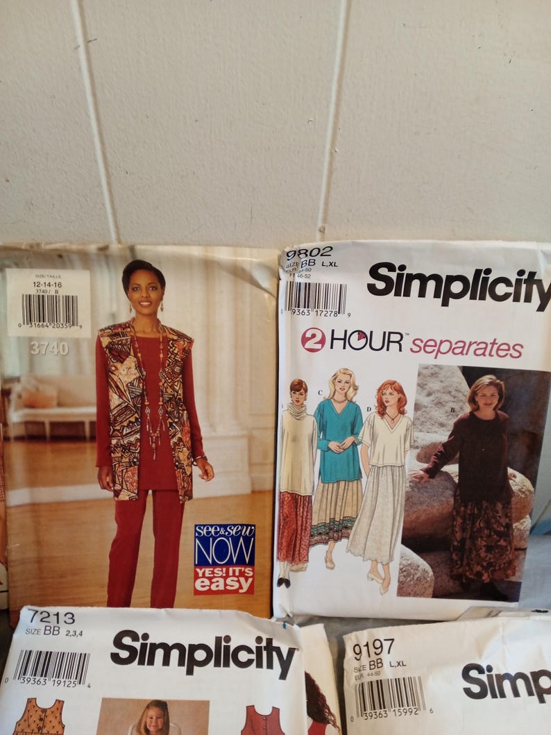 Lot of Vintage Simplicity & Other Kids Adult Sewing Patterns, Paper ...