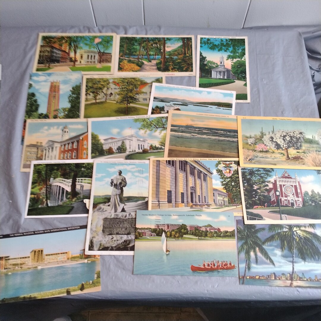 17 40s 50s Vintage Postcards, Golden Gate 1940 Exposition, Junipero ...