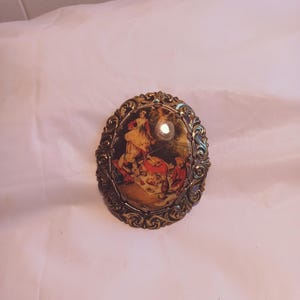 Vintage Western Germany Picnic Scene Cameo Brooch - Etsy