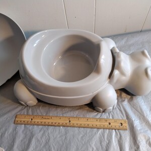 Vintage Stamp Hard Plastic Hippo Storage Chest Made Italy, Hippo Potty ...