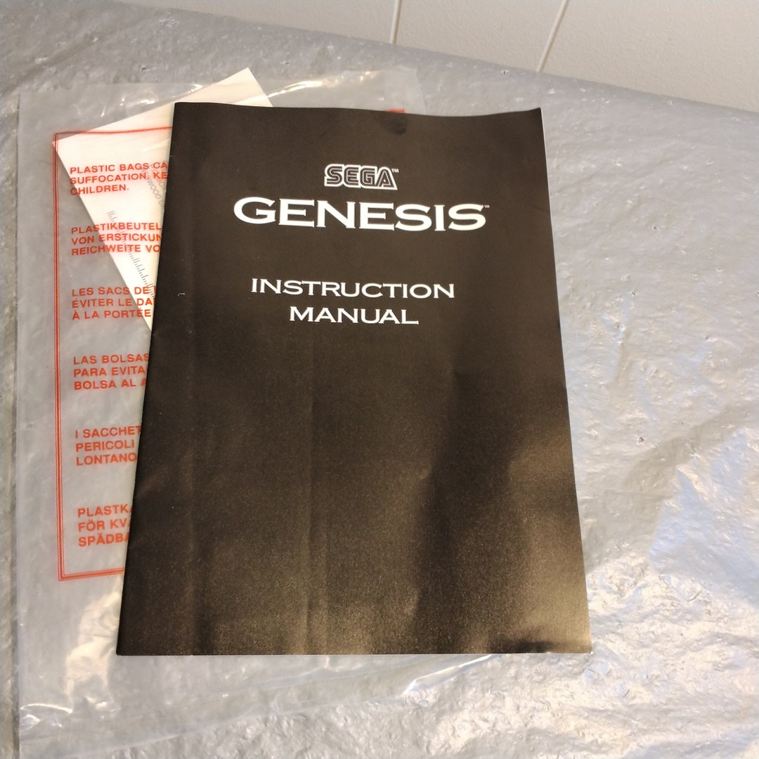 Vintage Sega Genesis Instruction Manual 1993 - Etsy