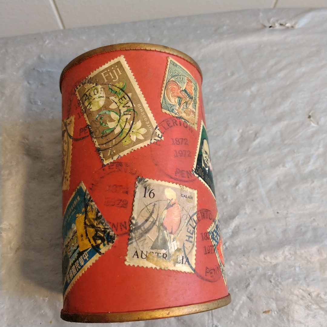 1970s Vintage Can With Stamps and Postal Marks - Etsy