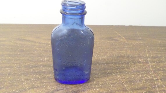 Vintage Cobalt Blue Milk of Magnesia Medicine Bottle - Etsy