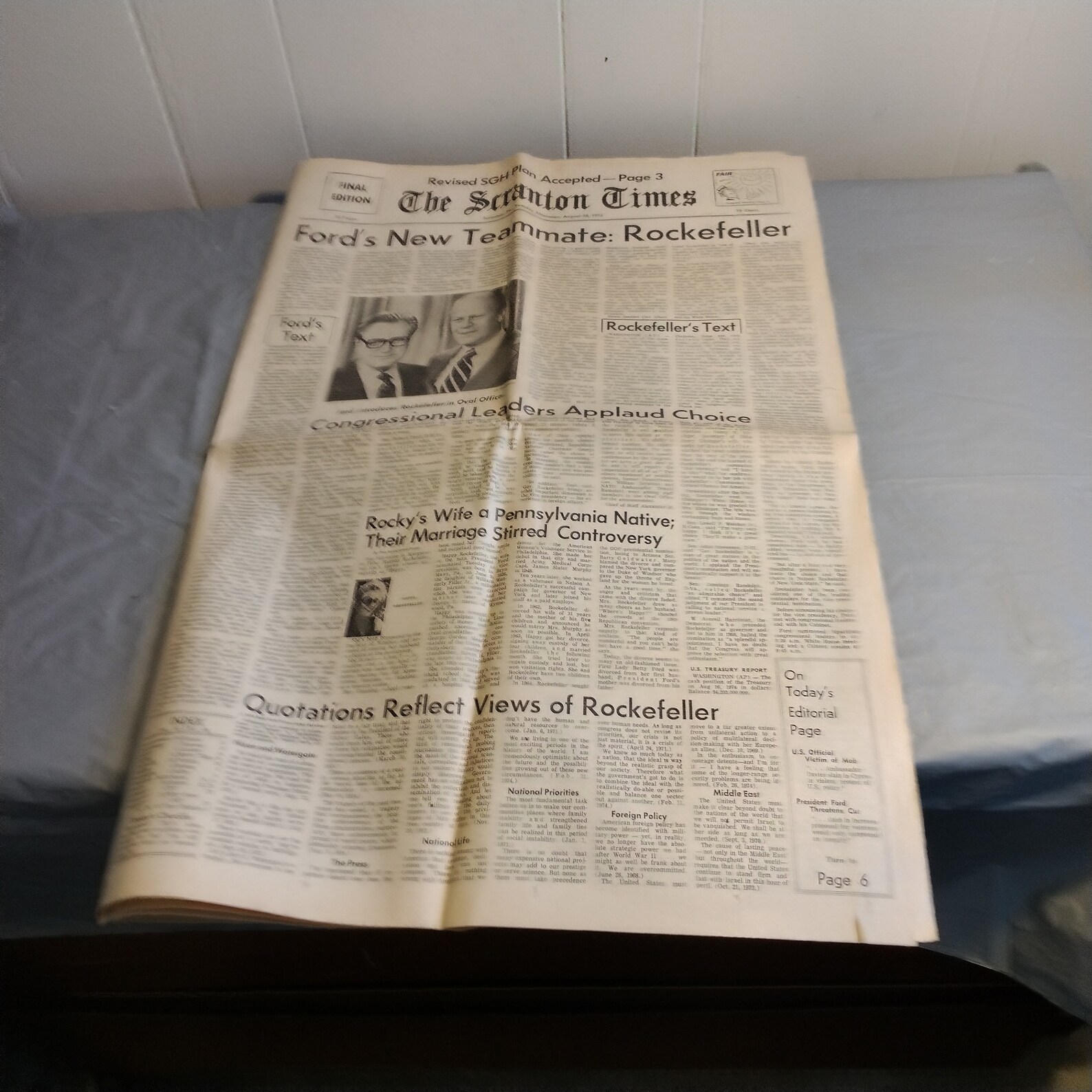 3pc 1970s Nixon Ford Rockefeller US News Magazine New York Times ...