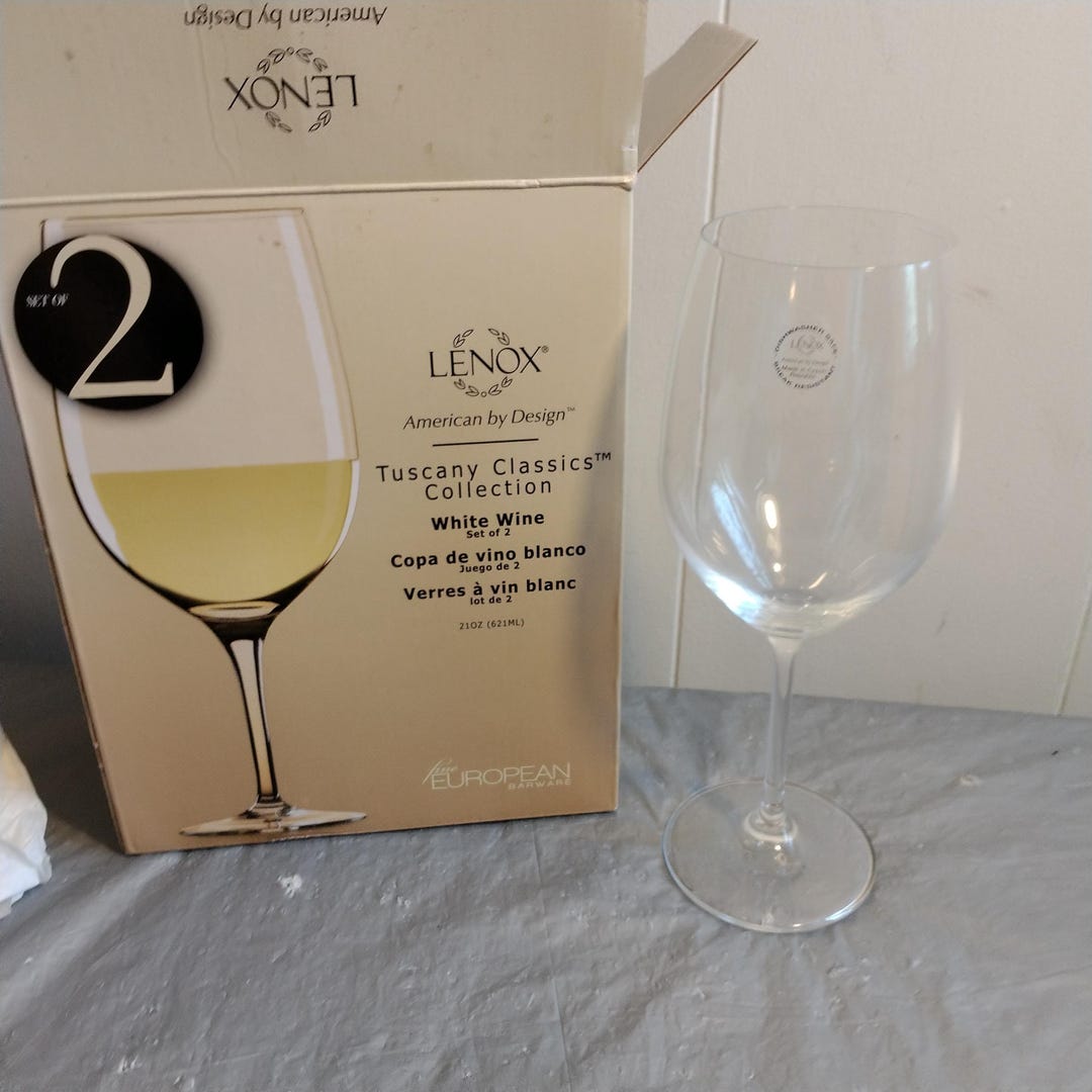 NOS Pair Lenox Wine Glasses, European Barware, Tuscany Classics - Etsy