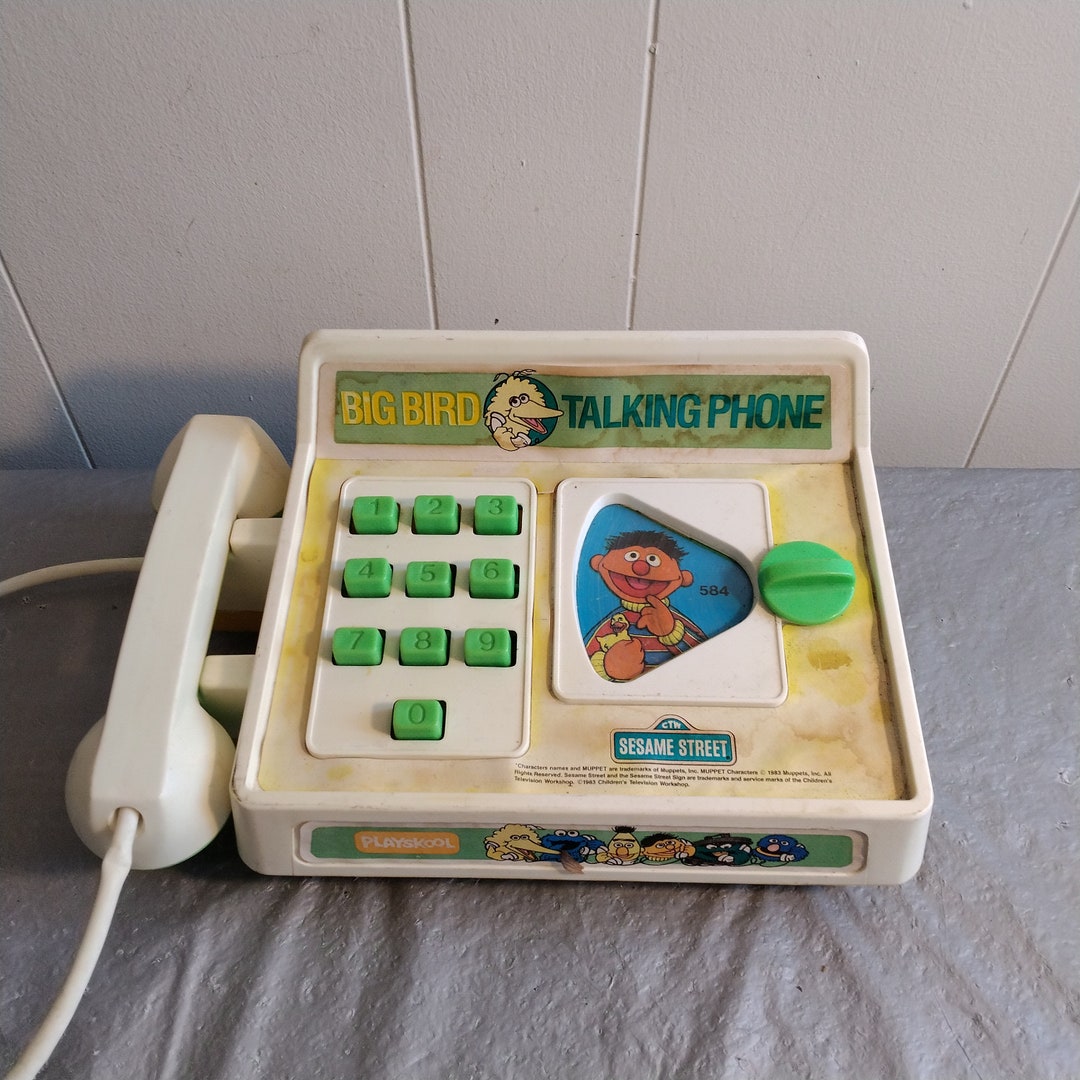 Vintage 1983 Sesame Street Toy Telephone Big Bird Talking Phone - Etsy