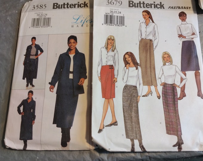 5 Uncut Patterns, Butterick Patterns 6888 3964 6767 3892 & Mccall's ...