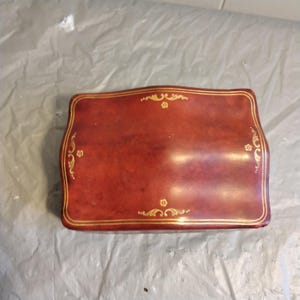 Wavy Vintage Italian Cowhide Storage Box - Etsy