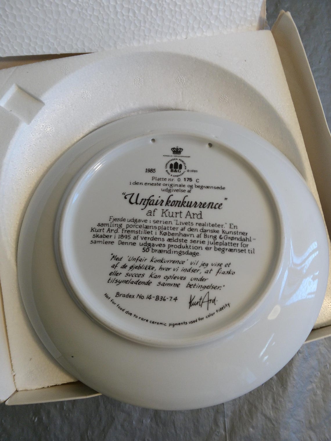 1980s Bradex Unfairkonkurrence Af Kurt Ard Collector's Plate - Etsy