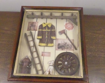Fireman Shadow Box - Etsy