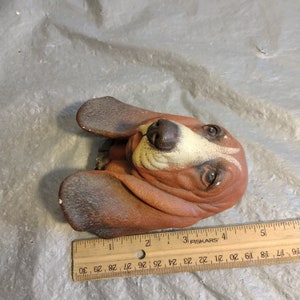 Vintage Bossons Basset Hound Wall Figure Plaque, Chalkware Dog Figurine ...