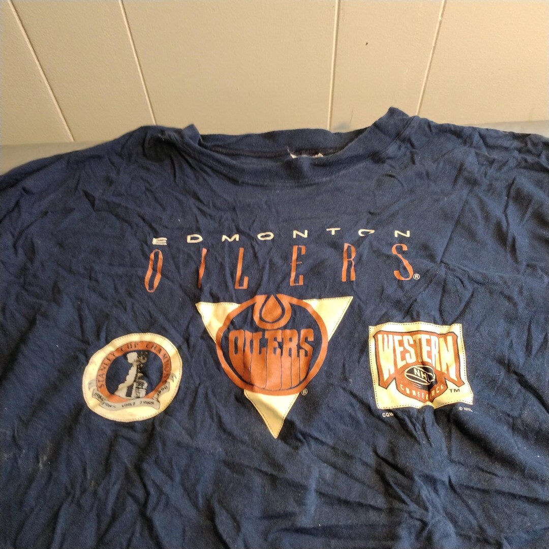 Vintage 1990s Waves Edmonton Oilers NHL T Shirt - Etsy
