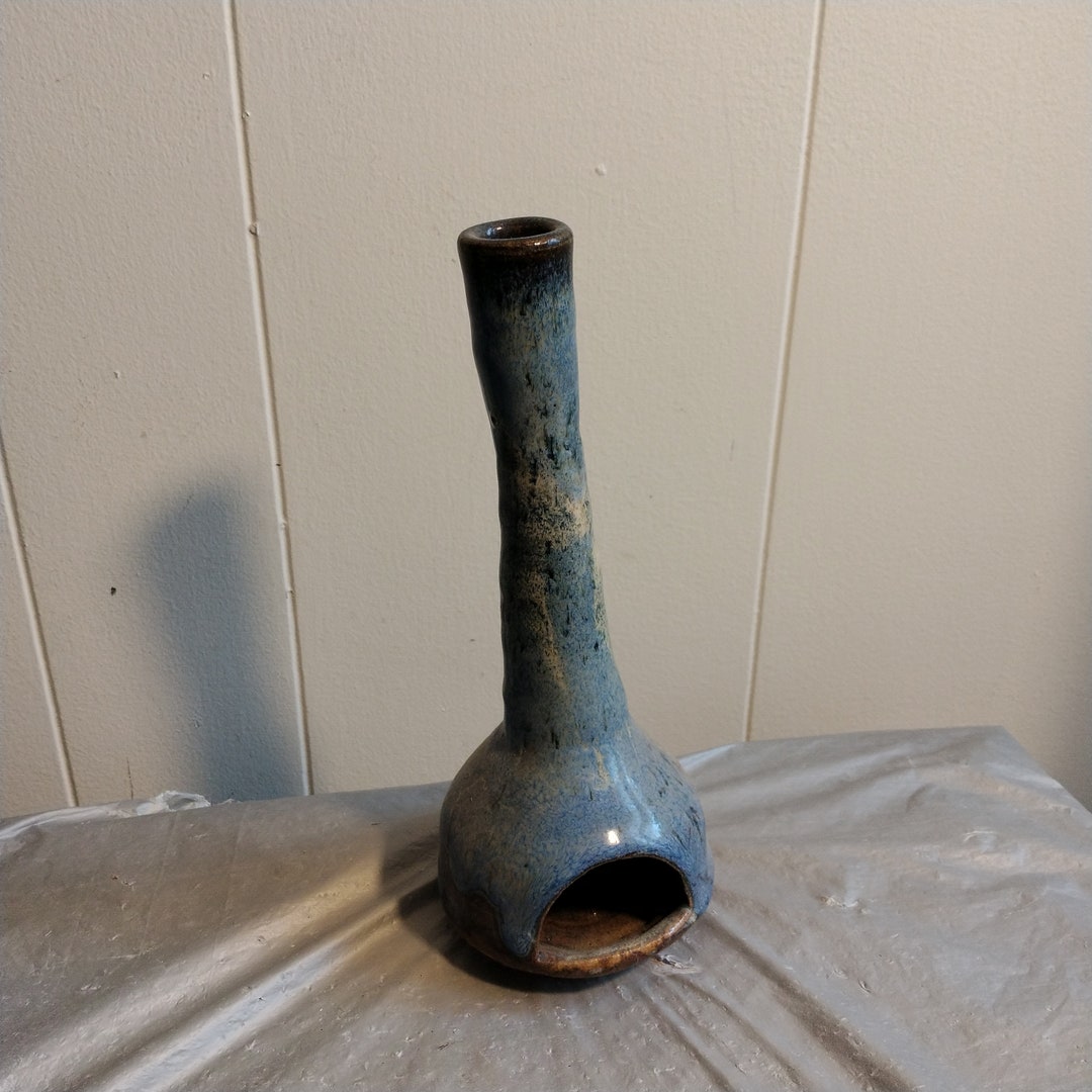 Vintage Tabletop Artisan Chiminea Blue Art Pottery - Etsy
