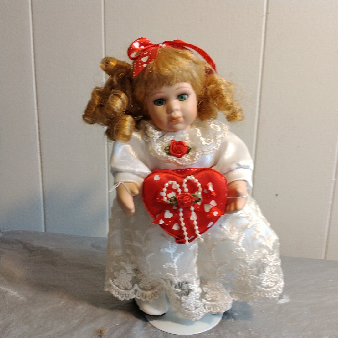 Porcelain Valentine's Day Doll - Etsy