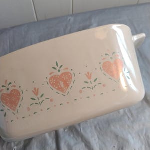 Vintage Corning Ware Pink Hearts Forever Yours Casserole Baking Dish A ...