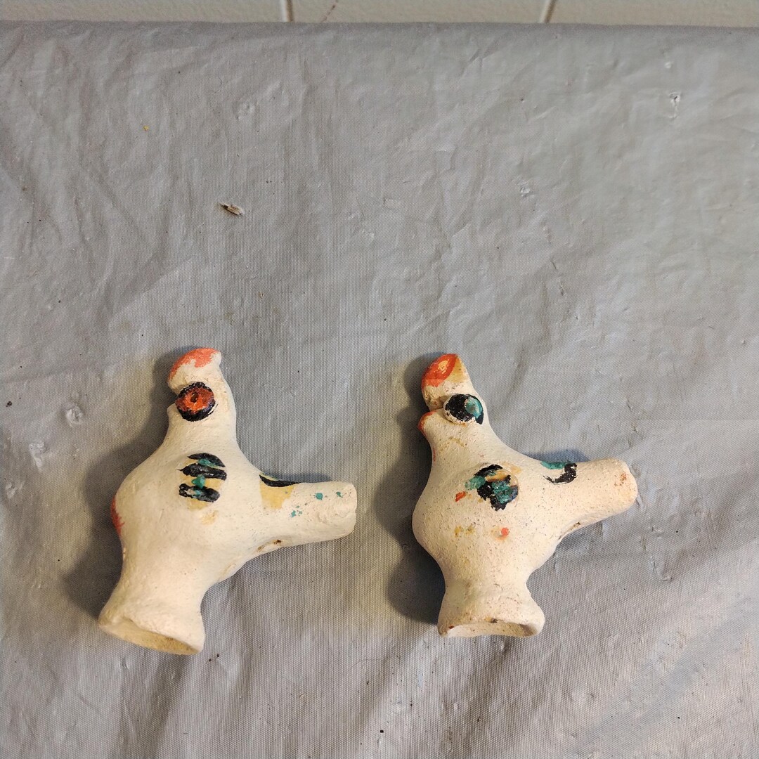 2 Chicken Rooster Art Pottery Clay Whistle, Read Description - Etsy
