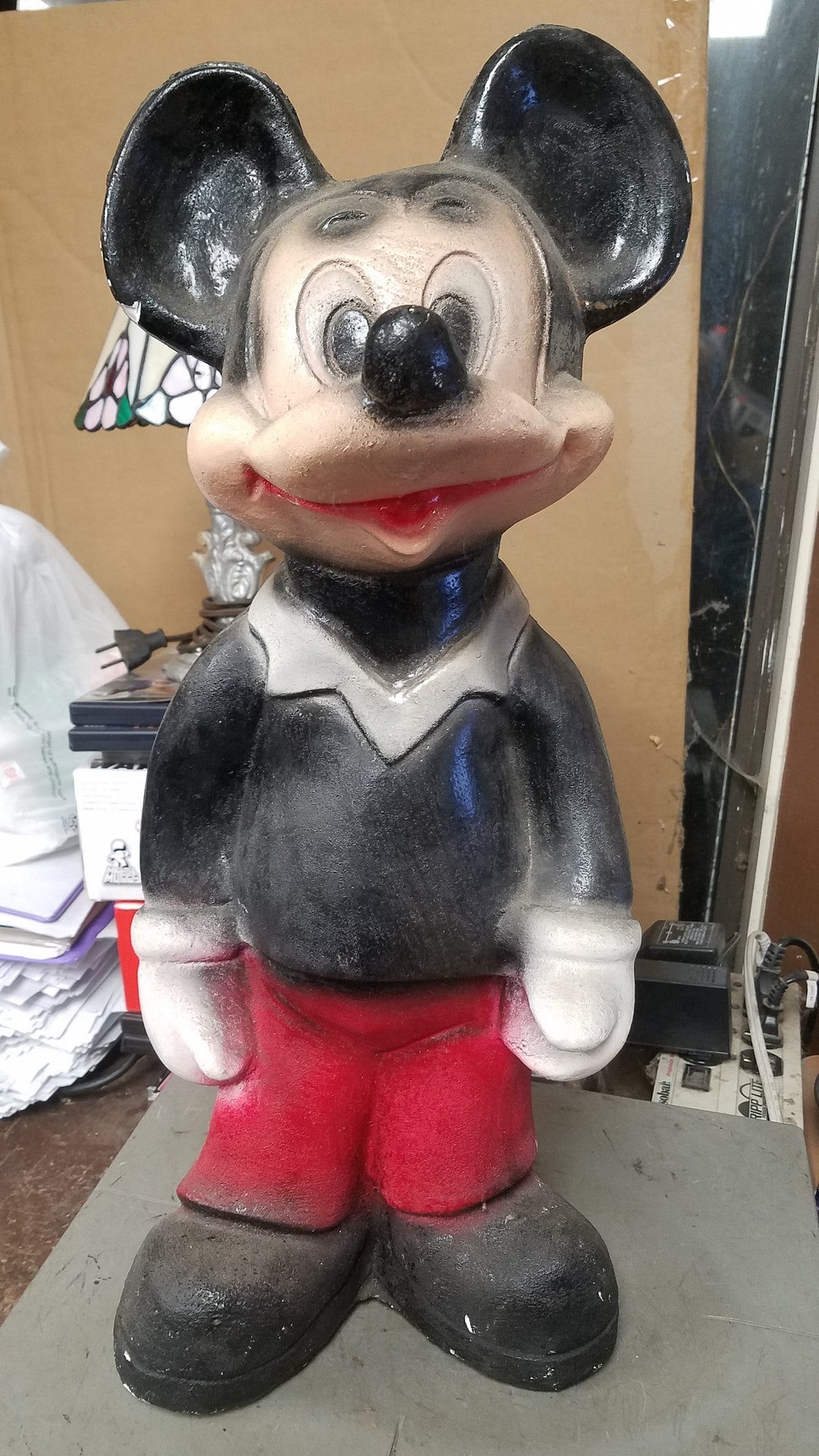 Vintage 20 MICKEY MOUSE Chalkware Bank Statue Figurine - Etsy