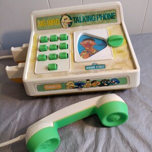 Vintage 1983 Sesame Street Toy Telephone Big Bird Talking Phone - Etsy