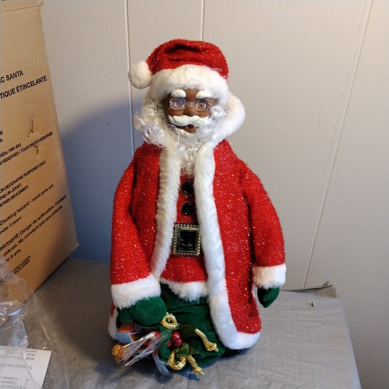 Vintage Avon Fiber Optic African American Santa Claus - Etsy