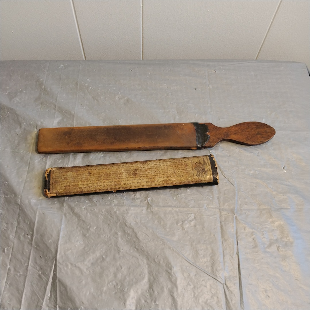 Vintage Razor Strap, Barbers Razor Strap, Leather Razor Strap With ...