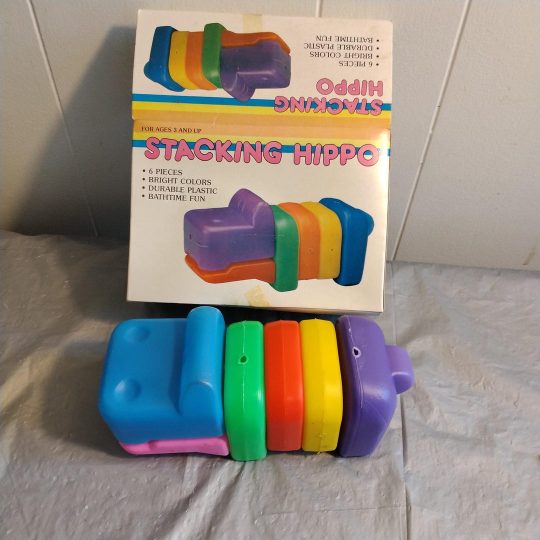 Four Star Trading Company Stacking Hippo Toy, Hippopotamus Pretend Play ...