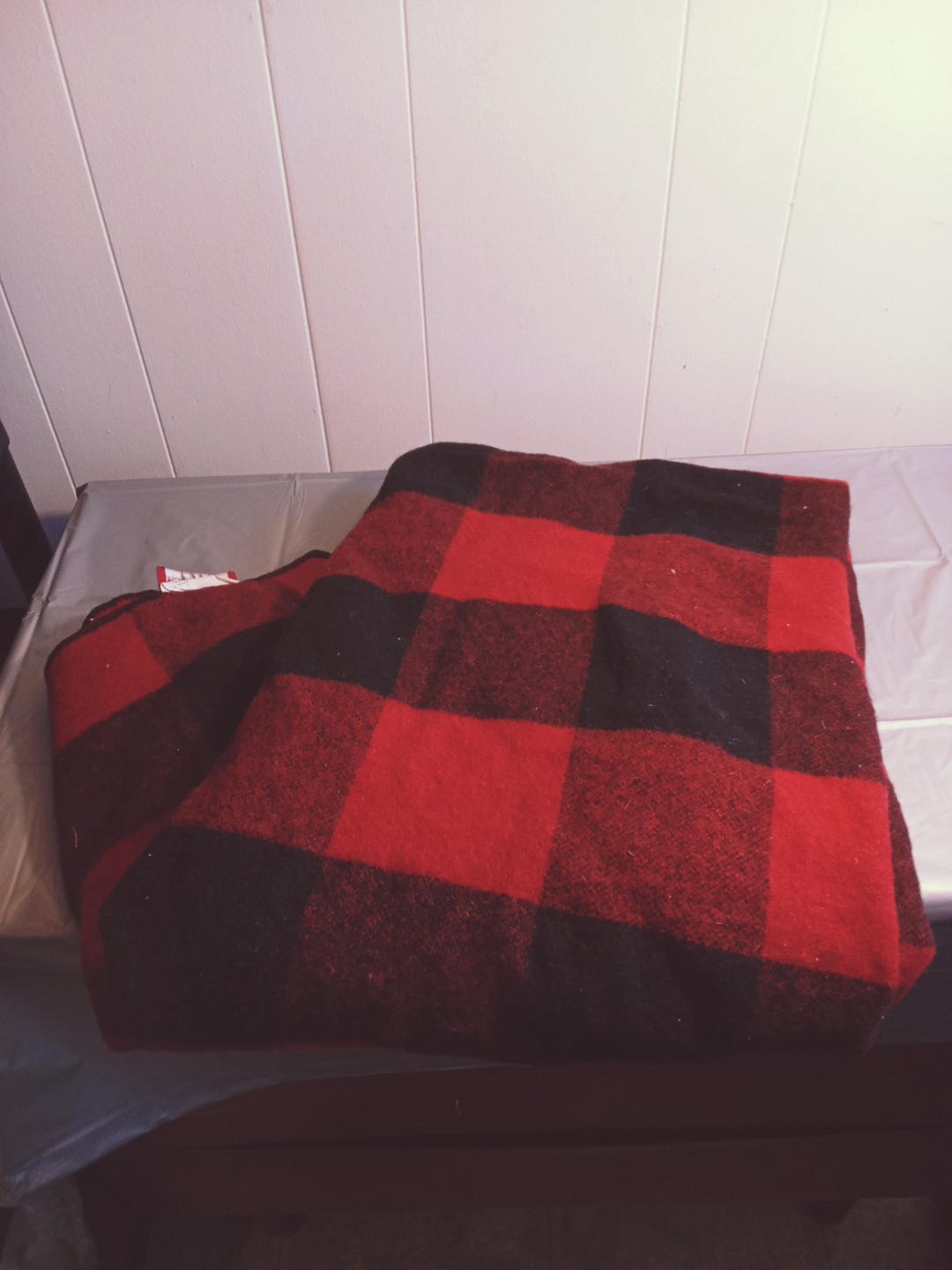 Northwest Company Marlboro Red Plaid Wool Blanket 58x68" - Etsy