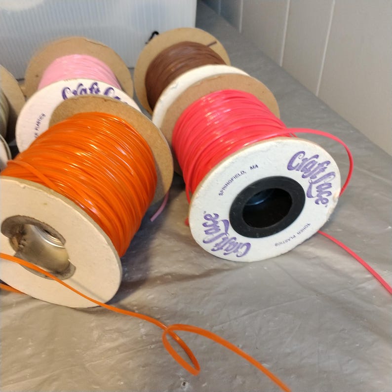 6 Partial Rolls Craft Lace Toner Plastics String, Craft Jewelry Plastic ...