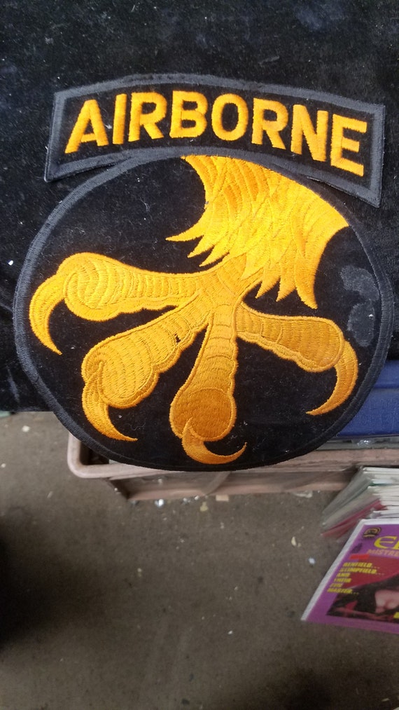 Large 17th Airborne Eagle Talon Claw Jacket Patch 8"… - Gem