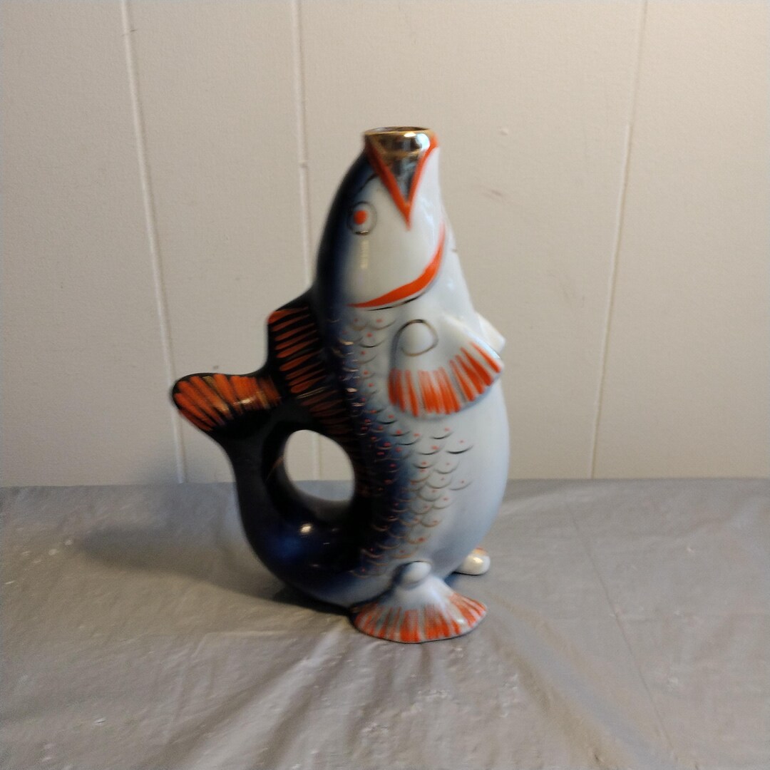 Blue Fish Decanter Carafe - Etsy