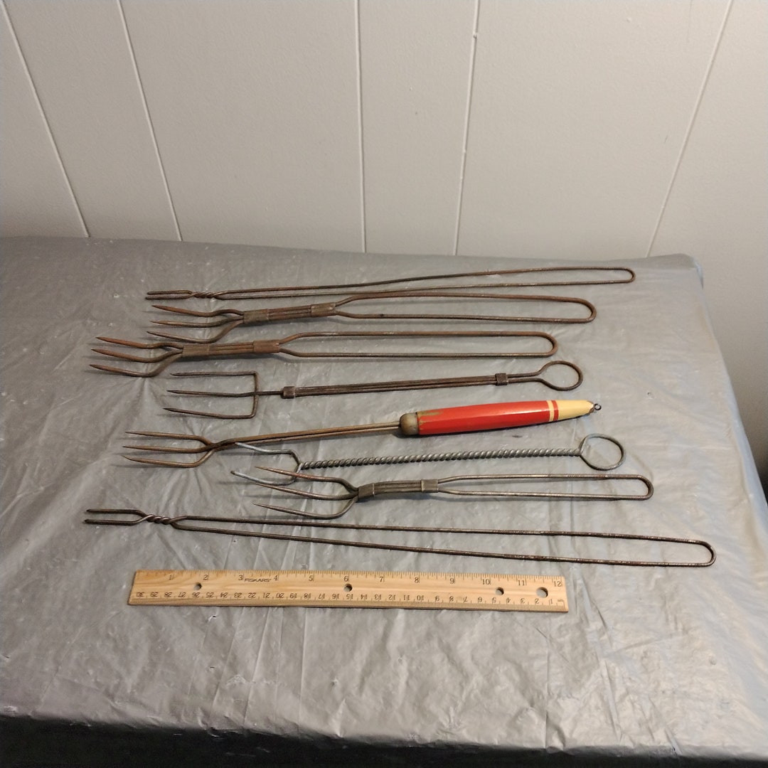 Vintage Lot Primitive Wire Forks, Long Forks, Primitive Cooking Fork - Etsy