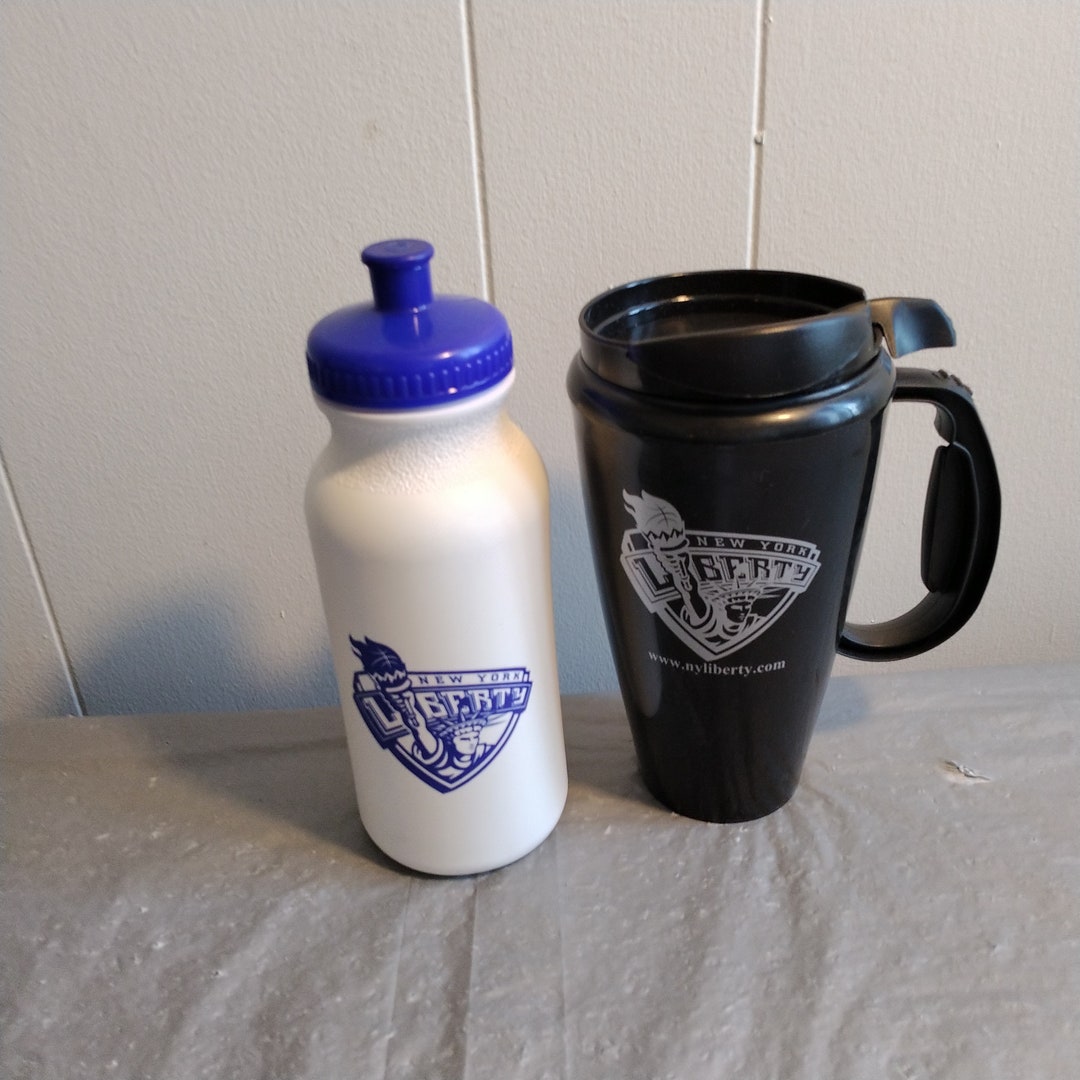 2 Vintage WNBA New York Liberty Travel Coffee Mug & Water Bottle - Etsy