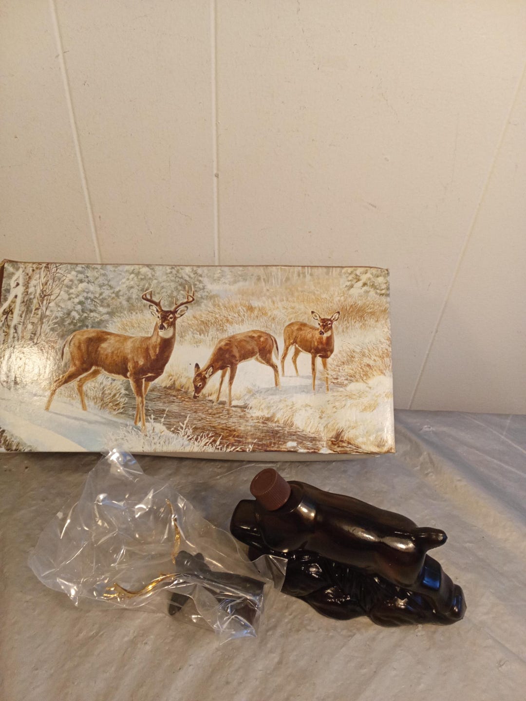 Full Vintage Avon 10 Point Buck Decanter With Leather After Shave 6 Fl ...