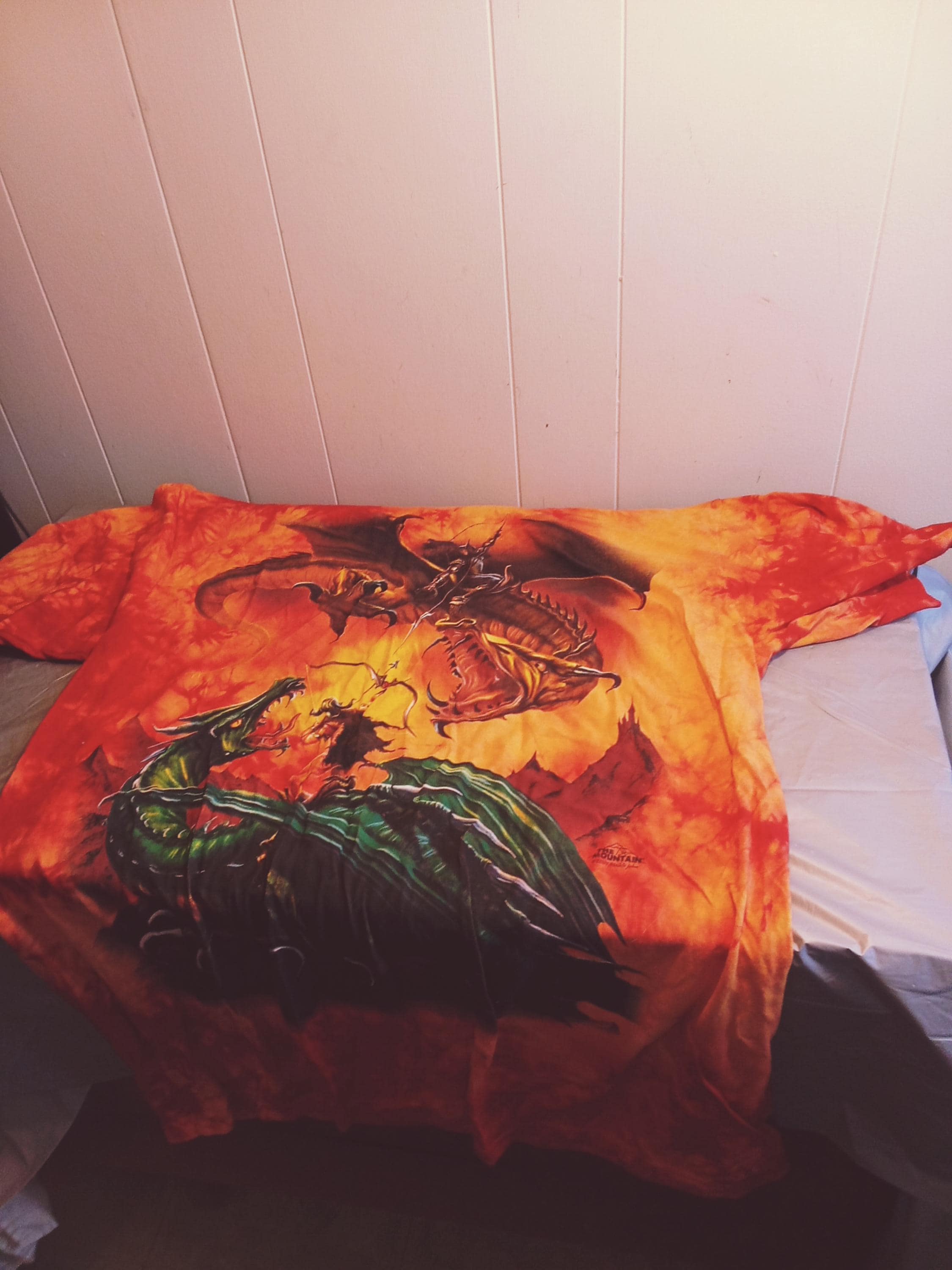 The Mountain Lizard Dragon Lava Fight T Shirt XL - Etsy