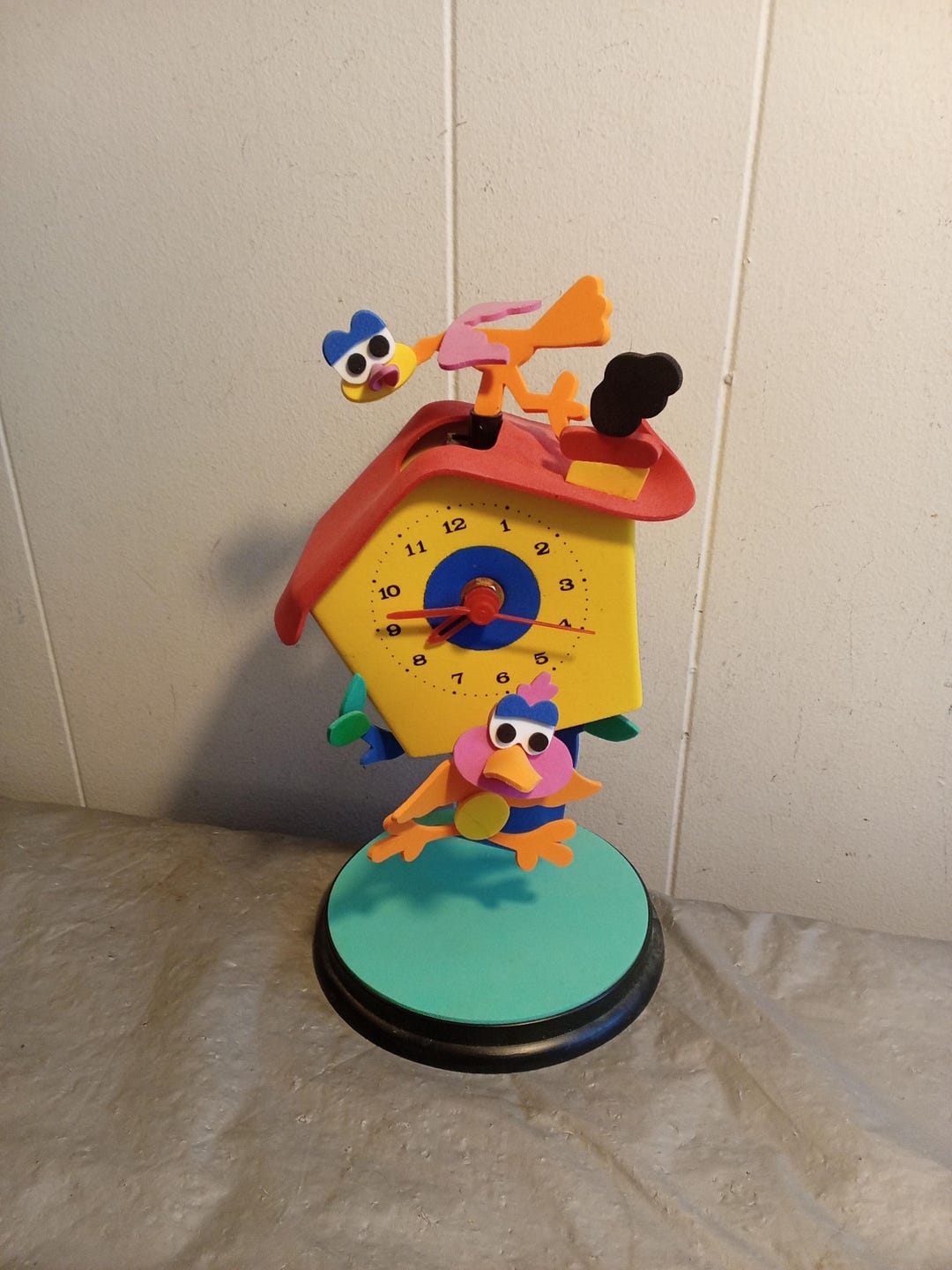 Vintage Coswell Foam Bird Clock - Etsy
