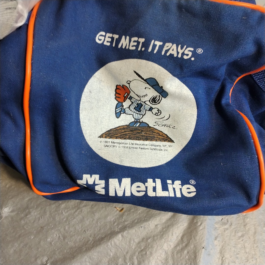 Vintage NY Mets Snoopy Metlife Duffle Bag - Etsy