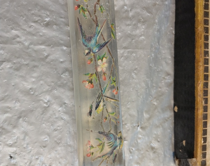 Vintage Glass Fruit Knife, Glass Fruit & Cake Knife, Blue Bird Glass ...