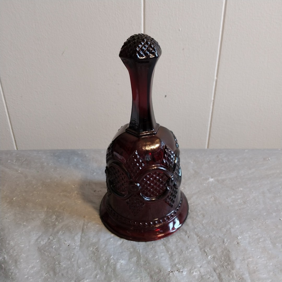 Vintage Ruby Red Avon Glass Cape Cod Bell - Etsy