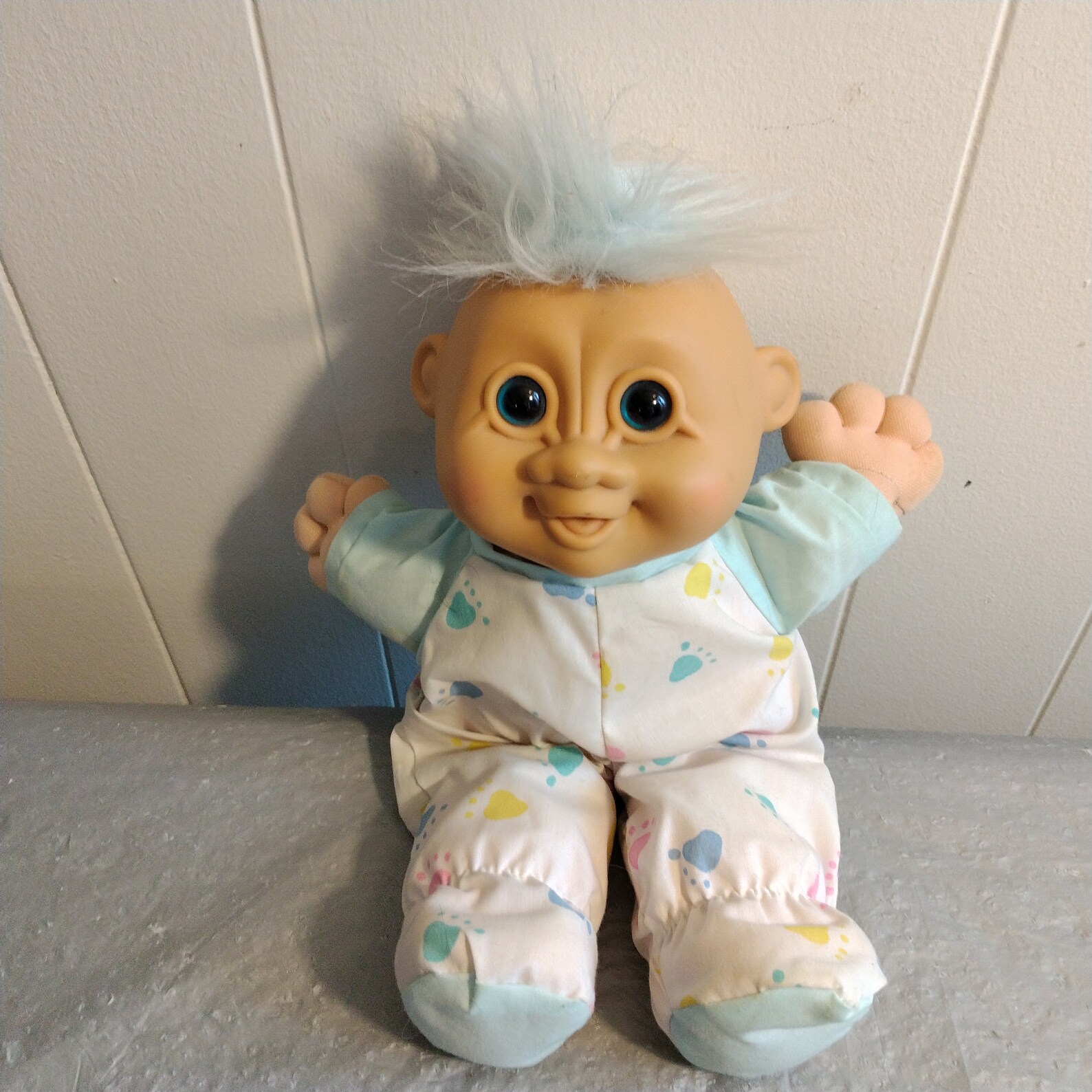 11" Vintage Russ Berrie Doll Blue Hair Blue Eyes - Etsy