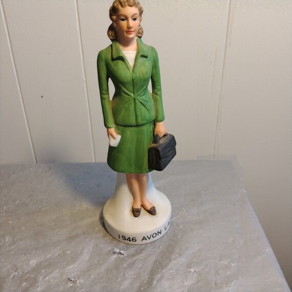 Vintage 1946 Avon Lady Bottle, Figural 1980s Avon Bot… - Gem