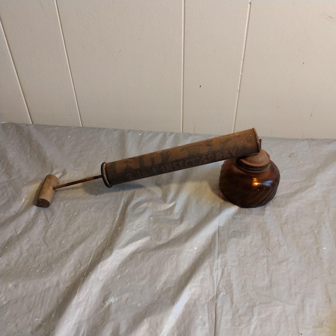 Vintage Bug Sprayer With Amber Glass, Read Description - Etsy