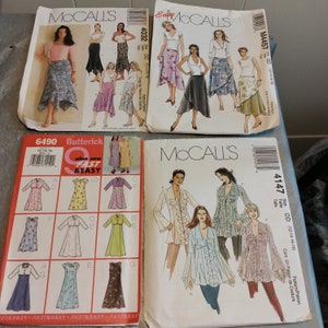 4 Uncut Mccall's Patterns 4147 M4457 4032, Butterick Pattern 6490 Size ...