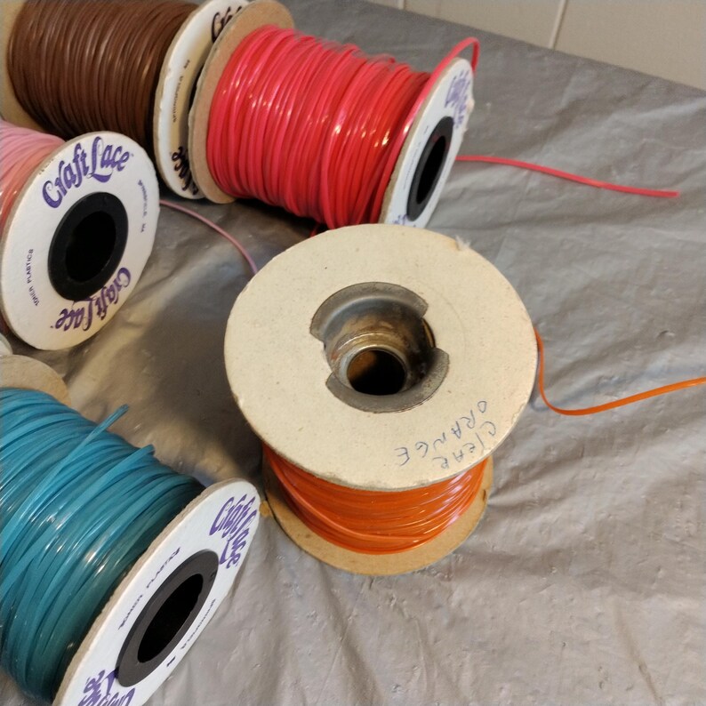 6 Partial Rolls Craft Lace Toner Plastics String, Craft Jewelry Plastic ...