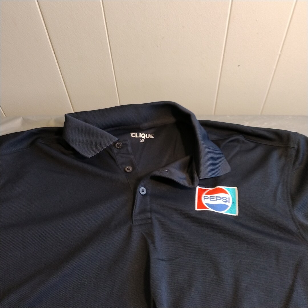 Pepsi Polo Shirt 1/4 Button Men's Shirt Large - Etsy