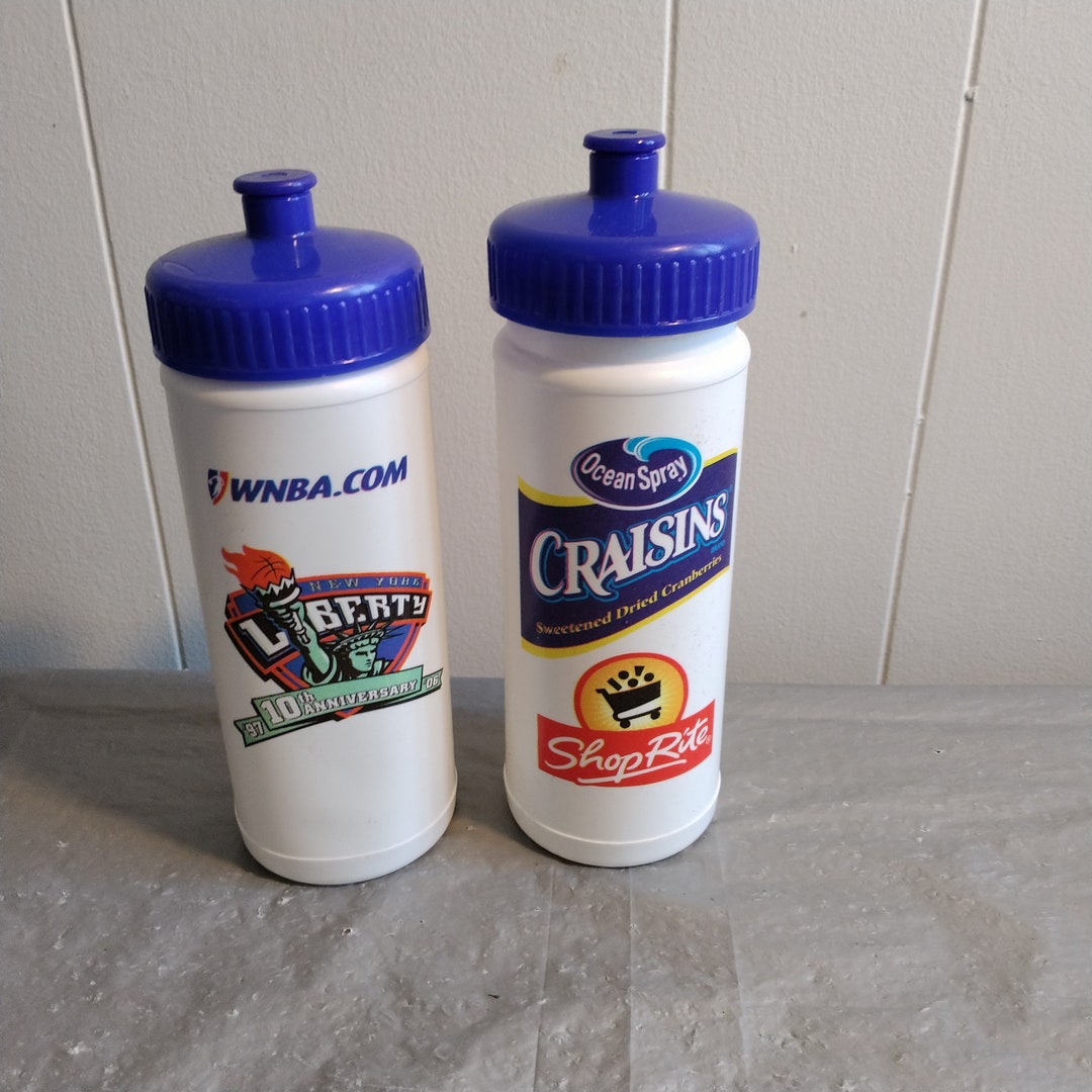 2 Vintage WNBA New York Liberty Water Bottles Ocean Spray Shop Rite ...