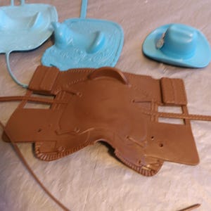3 Toy Horse Saddles and Doll Cowboy Hat, Read Description - Etsy