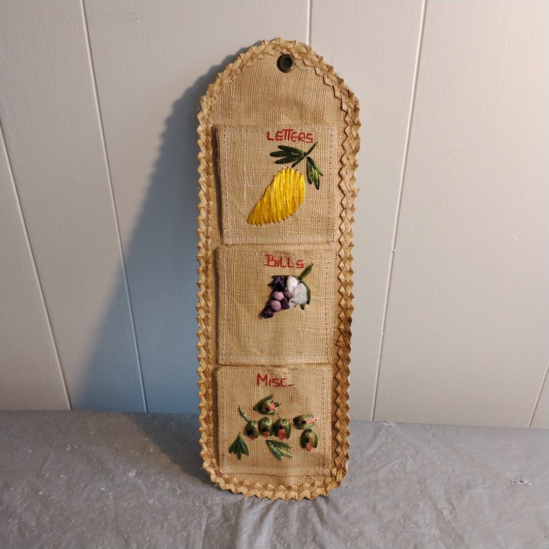 Vintage Letter Bills Wall Hanging File Holder - Etsy